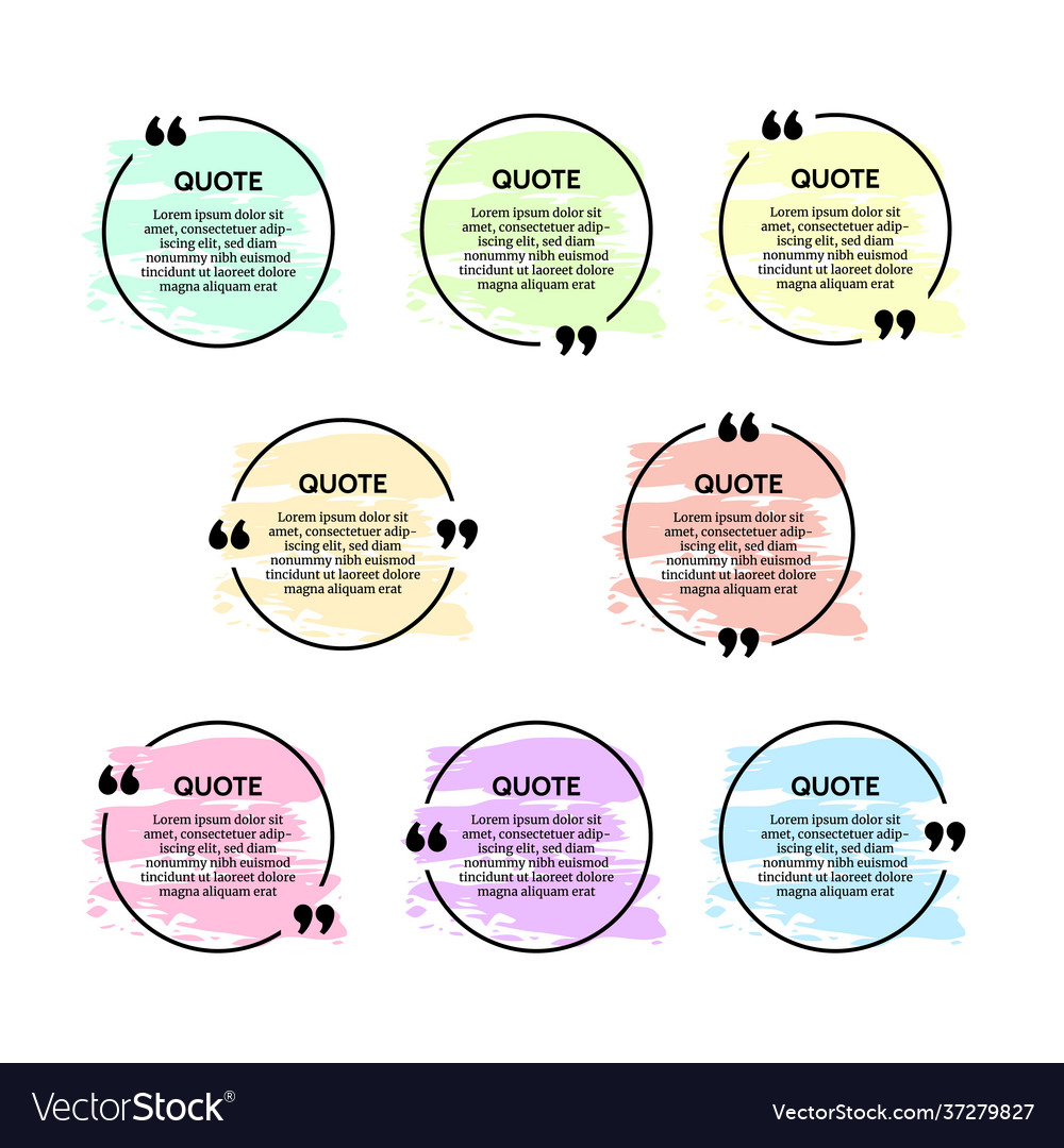 Set quote box frames Royalty Free Vector Image