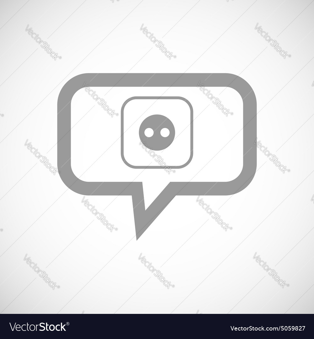 Socket grey message icon Royalty Free Vector Image