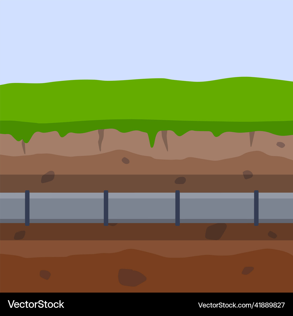 Underground pipeline sewer and water Royalty Free Vector
