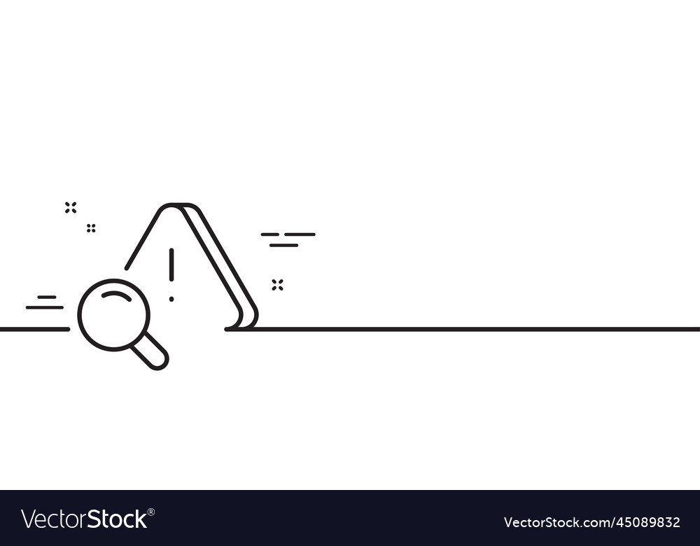 Attention line icon important warning sign Vector Image