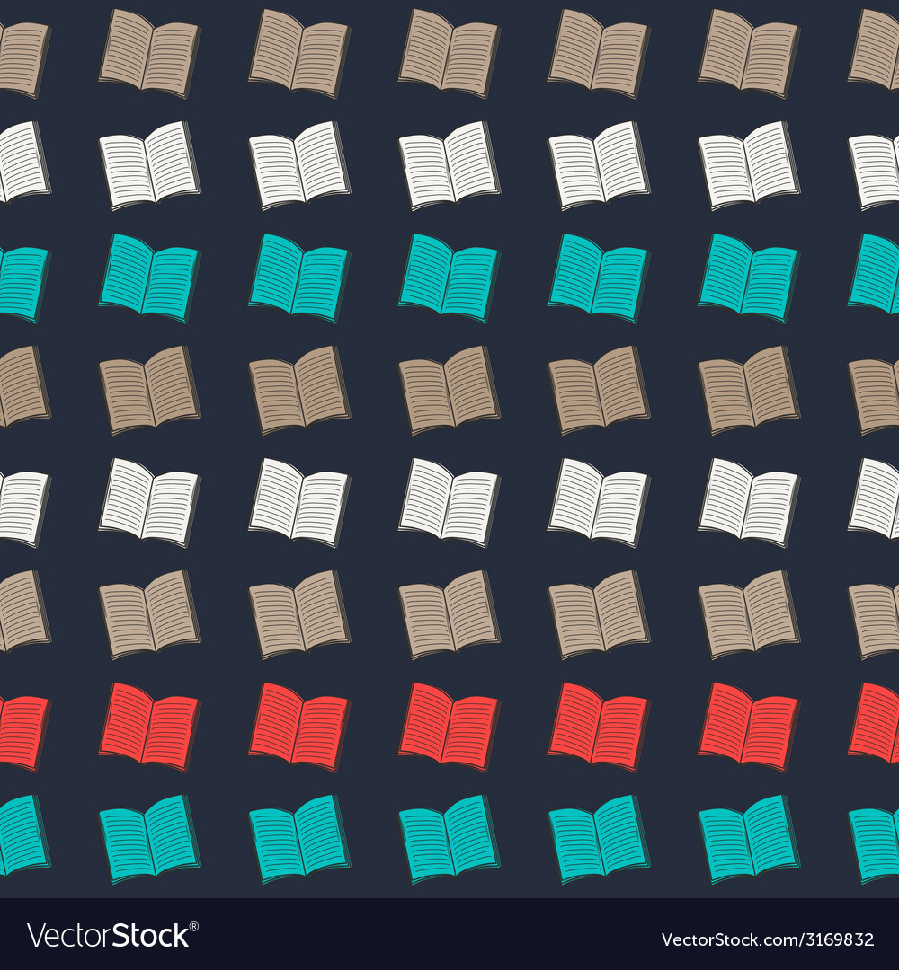Book pattern Royalty Free Vector Image - VectorStock