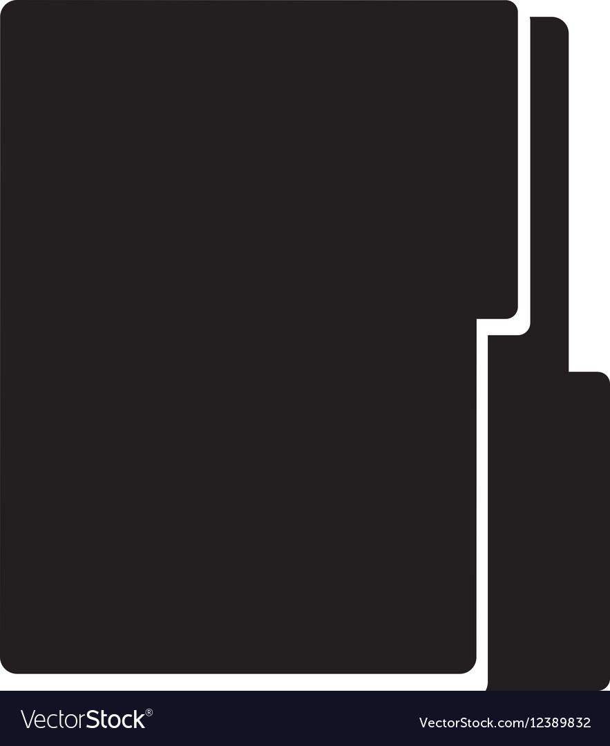 Folder documents isolated icon Royalty Free Vector Image