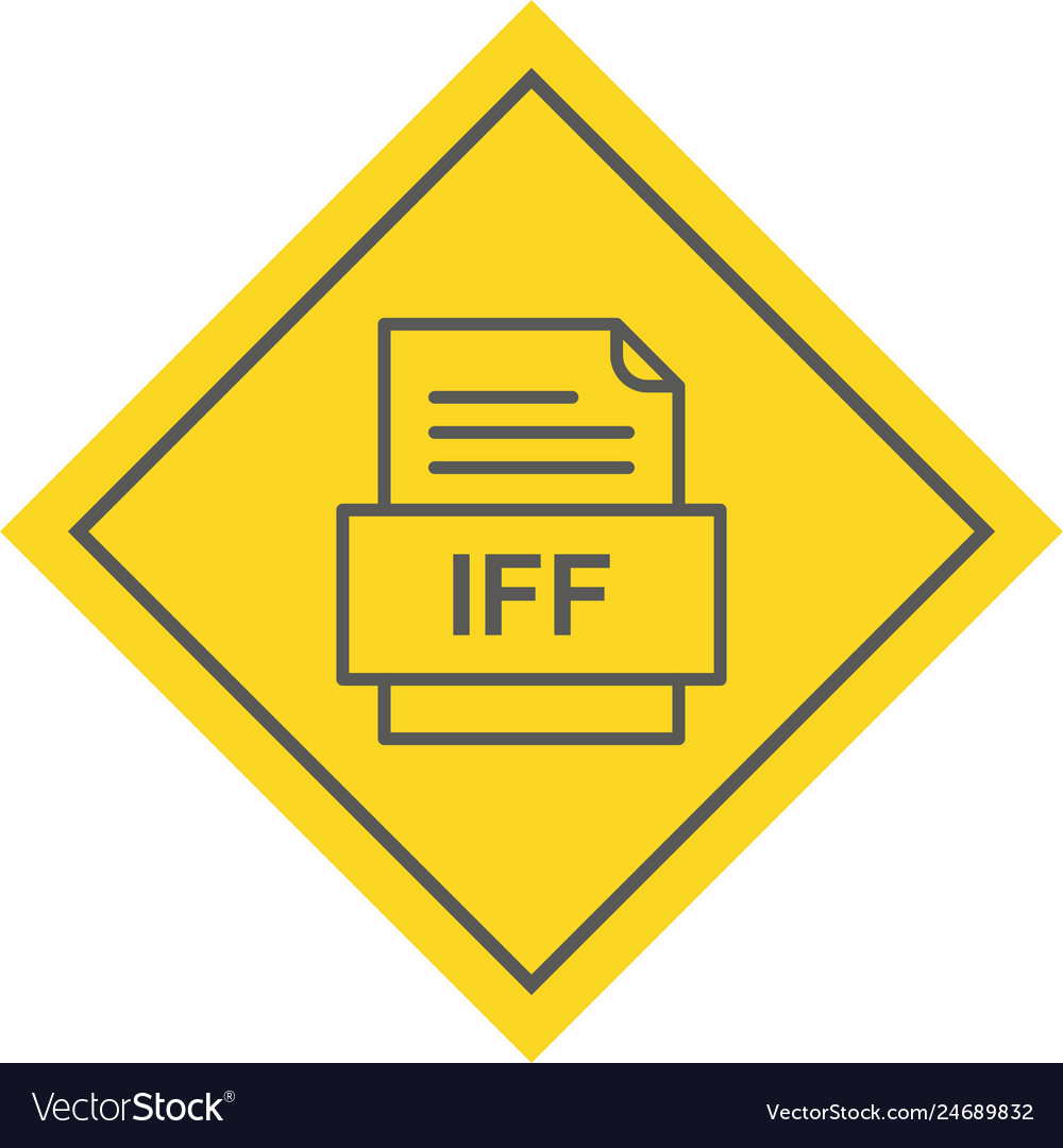Iff file document icon Royalty Free Vector Image
