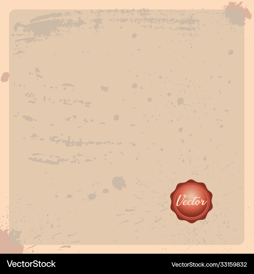 Old paper background with stamp antique paper Vector Image