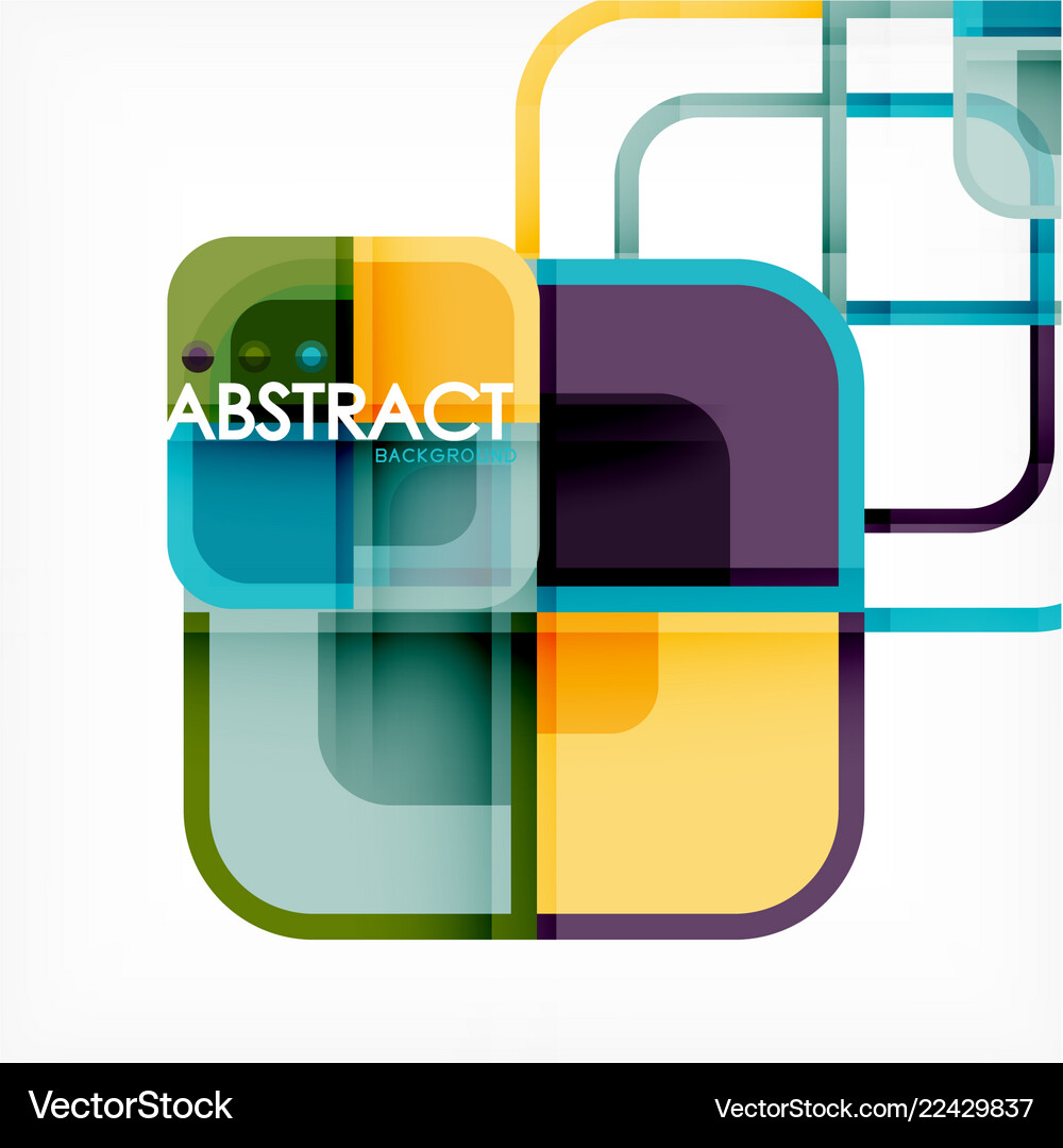 Abstract background square shapes geometric Vector Image