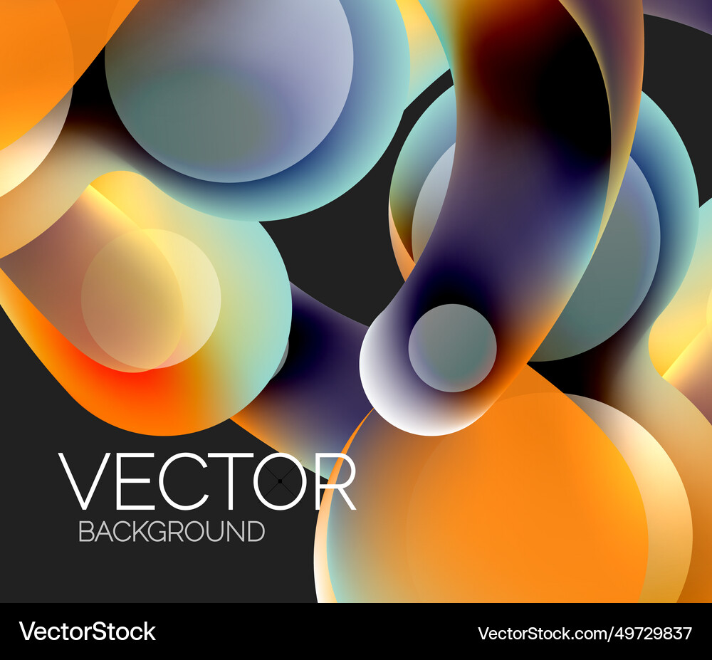 Beautiful flowing round shapes and circles Vector Image