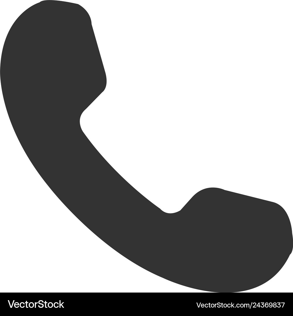 Black telephone icon in flat design on blank Vector Image