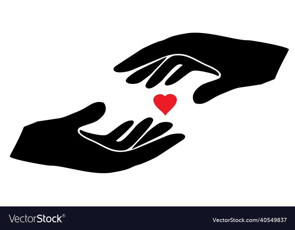Caring hands Royalty Free Vector Image - VectorStock