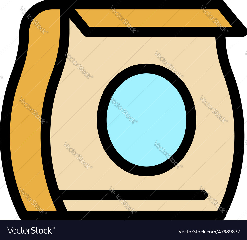 Chips pack icon flat Royalty Free Vector Image