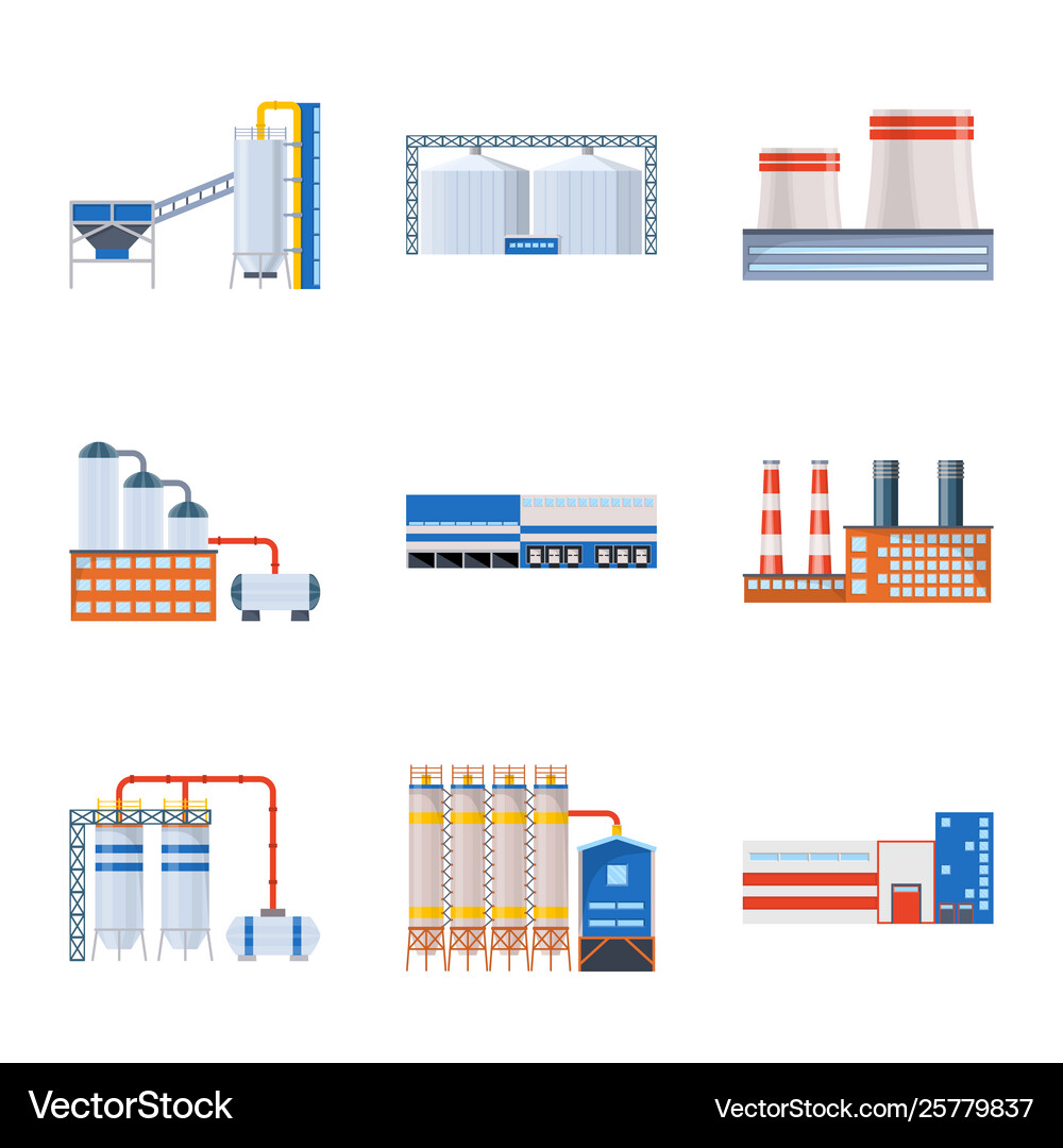 Design industry and building symbol set Royalty Free Vector