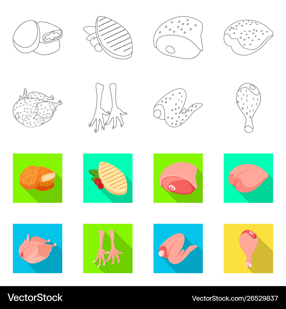 Design product and poultry sign Royalty Free Vector Image
