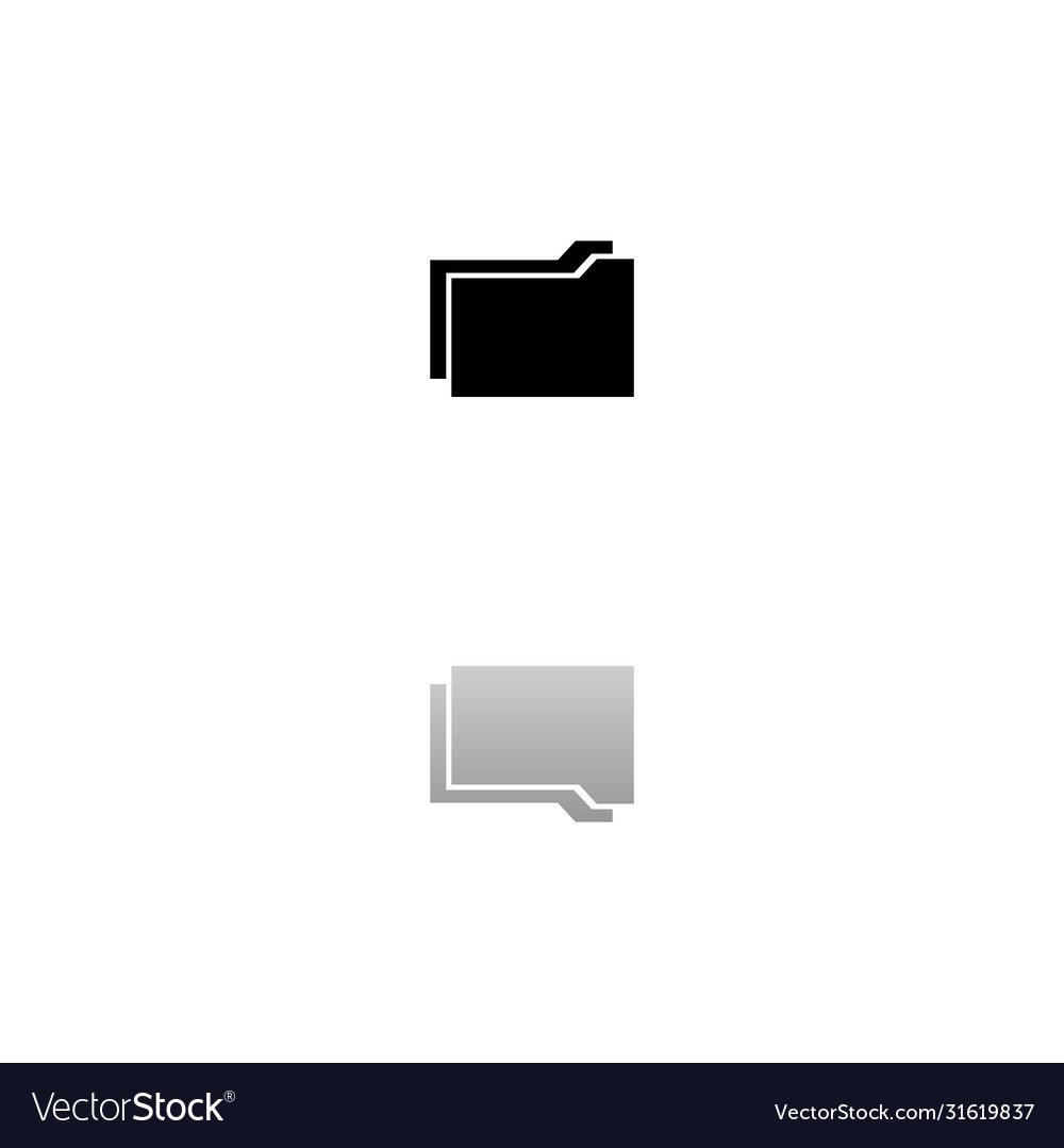 Folder icon flat Royalty Free Vector Image - VectorStock