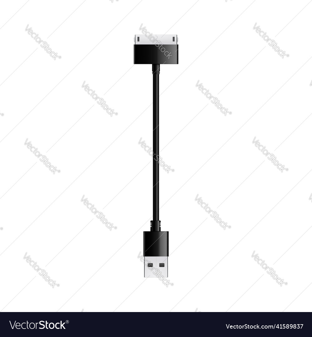 Gadget usb cable composition Royalty Free Vector Image