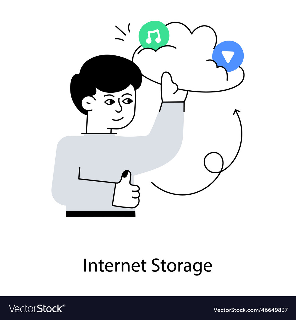Internet storage Royalty Free Vector Image - VectorStock