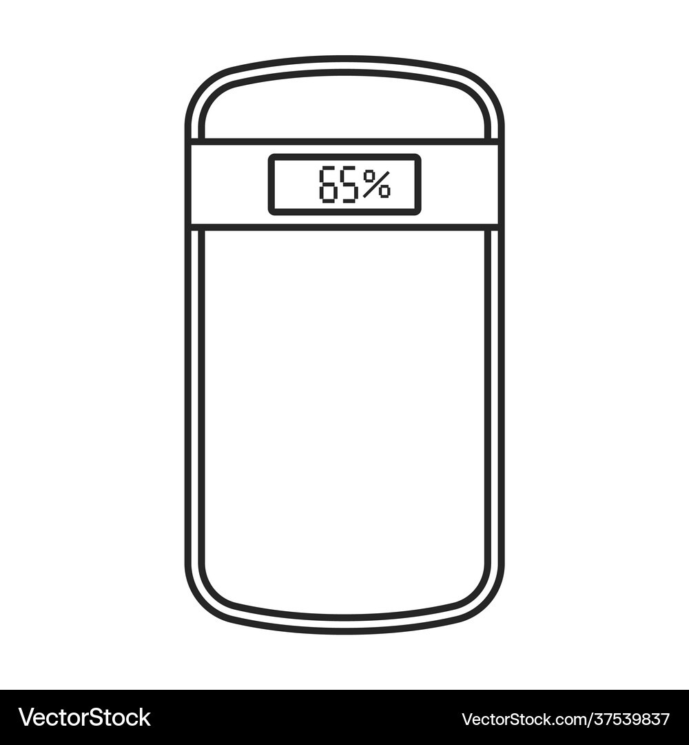 Power bank outline icon Royalty Free Vector Image
