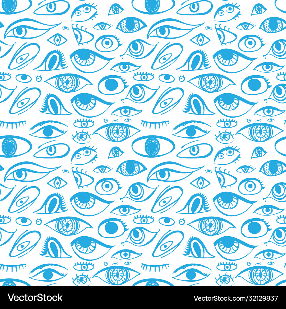 Set different eye icons isolated on white Vector Image