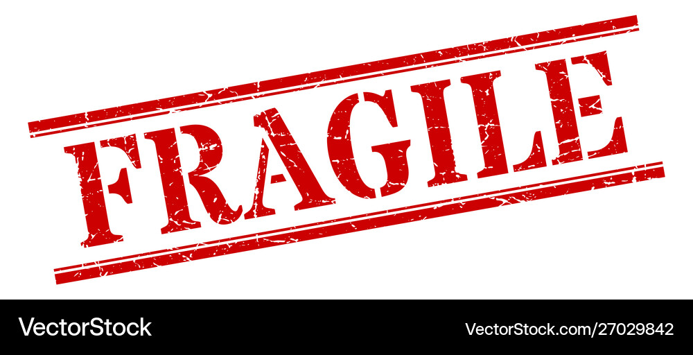 Fragile stamp square grunge sign Royalty Free Vector Image
