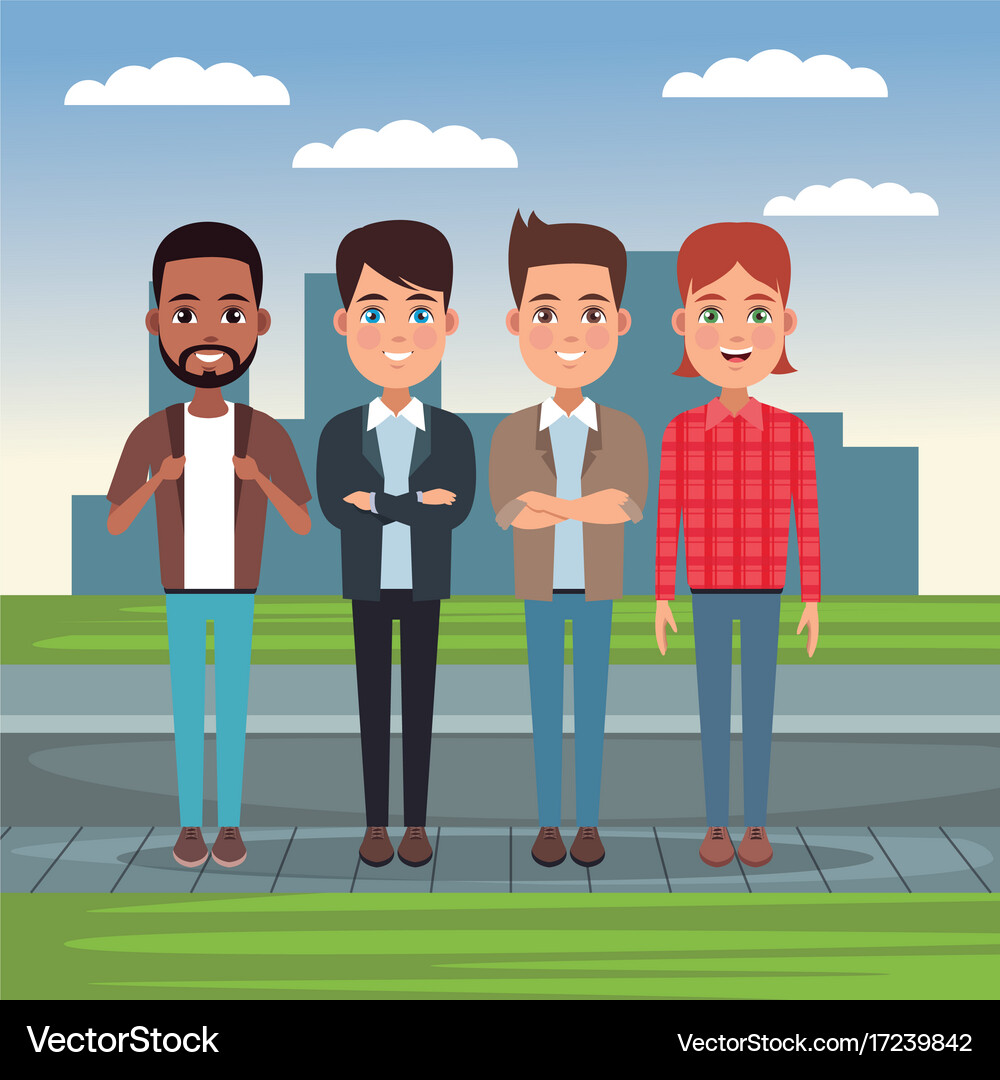 Friendship cartoon design Royalty Free Vector Image