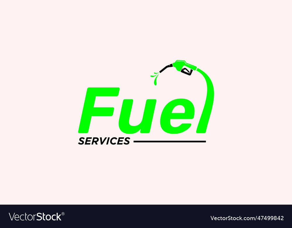 Fuel services logo Royalty Free Vector Image - VectorStock