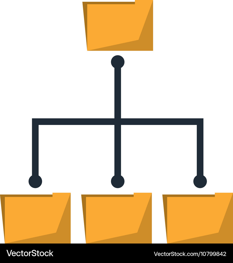 Isolated group of folders design Royalty Free Vector Image