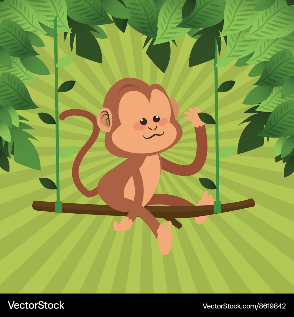 Monkey design animal and cartoon concept Vector Image