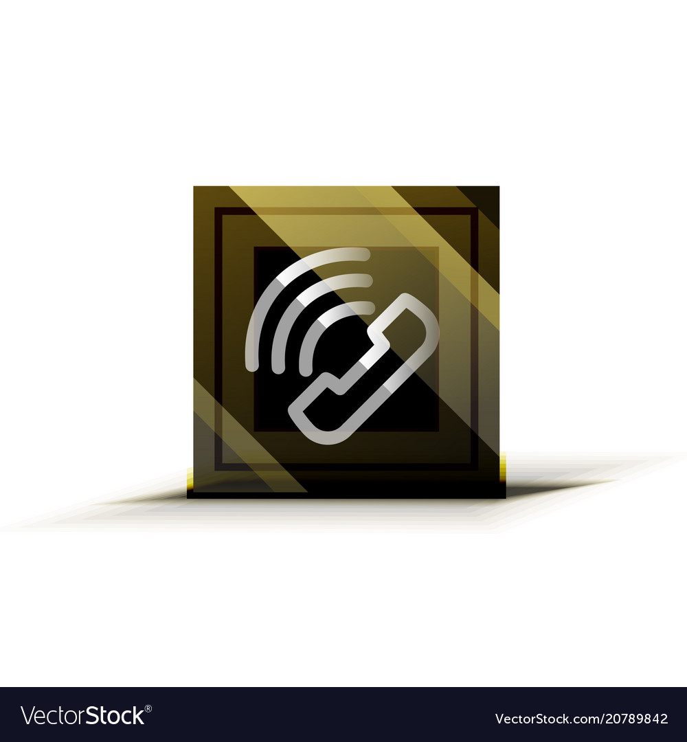 Phone support web button Royalty Free Vector Image