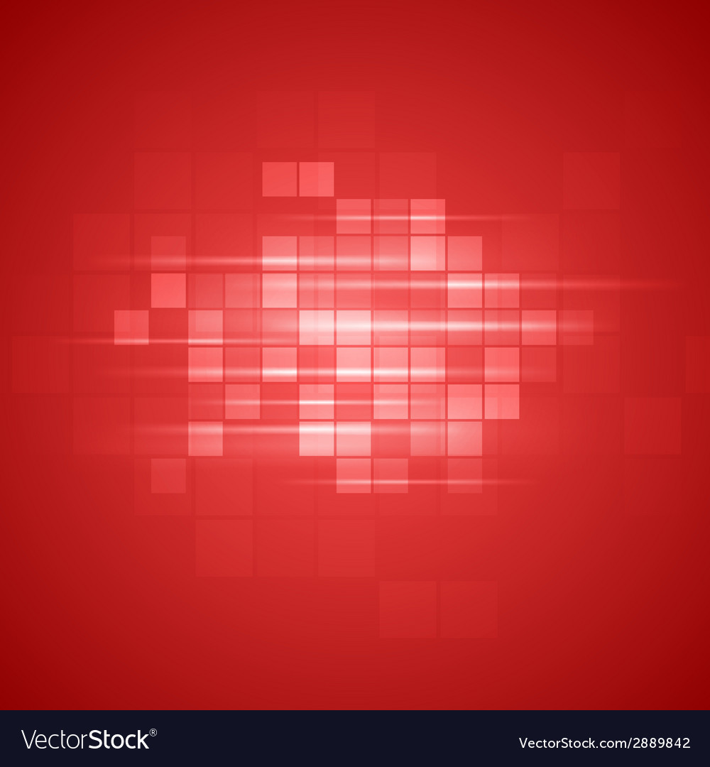 Red technical squares background Royalty Free Vector Image