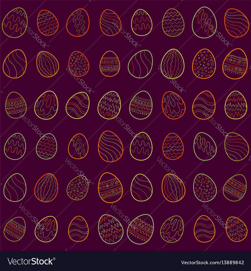 Seamless pattern with easter colored eggs Vector Image