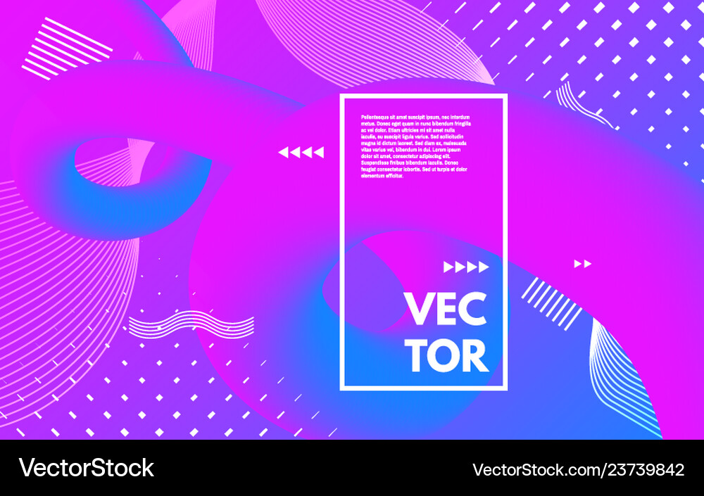 Ultraviolet poster with white abstract shapes Vector Image
