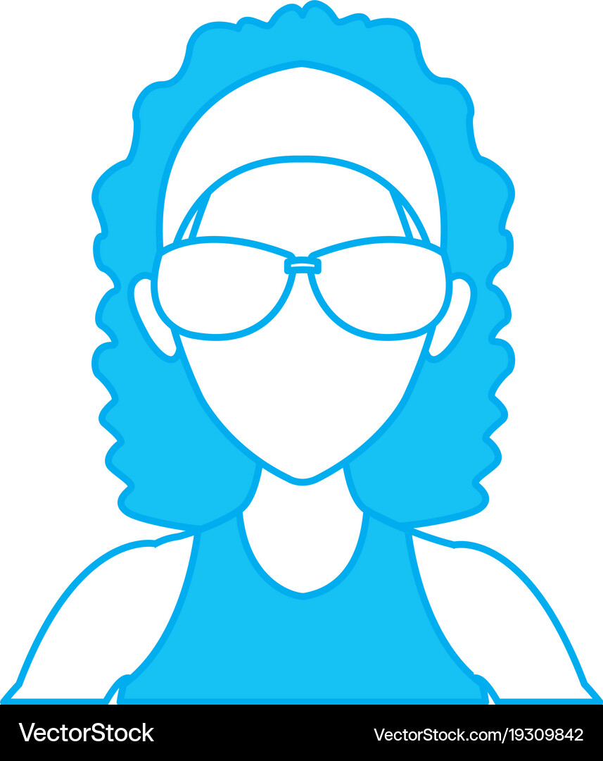 Woman face with sunglasses Royalty Free Vector Image