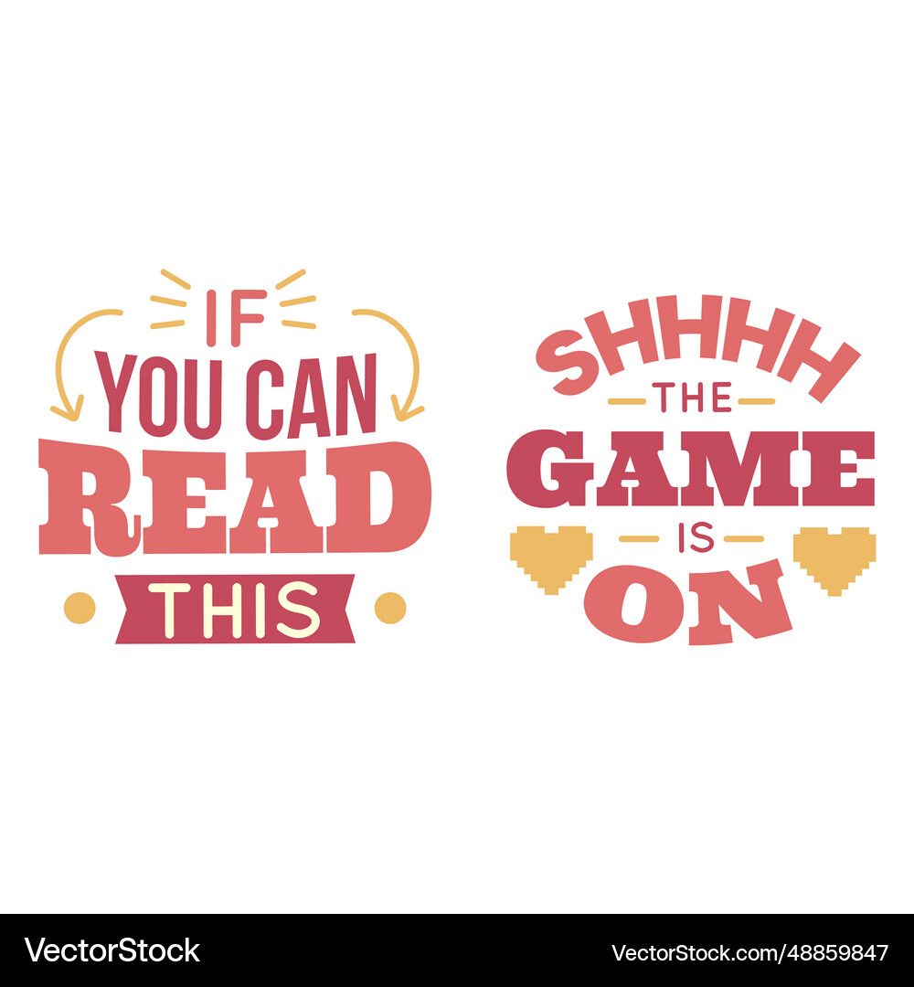 Game is on lettering Royalty Free Vector Image