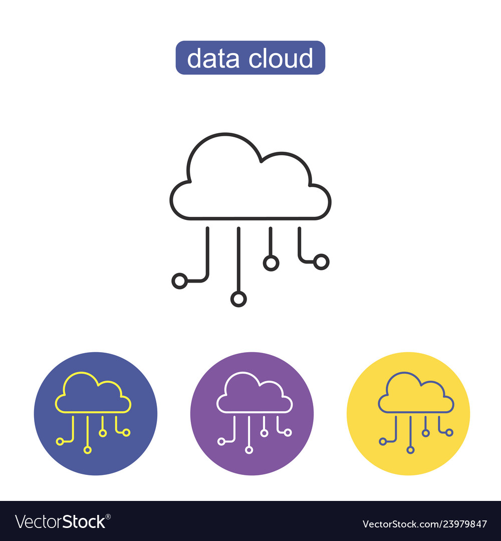 Hosting cloud icon Royalty Free Vector Image - VectorStock