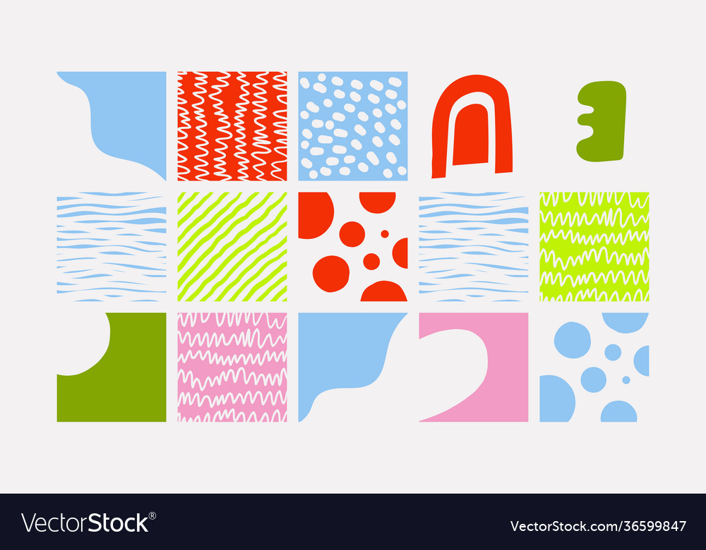 Naive Doodle Pattern Royalty Free Vector Image