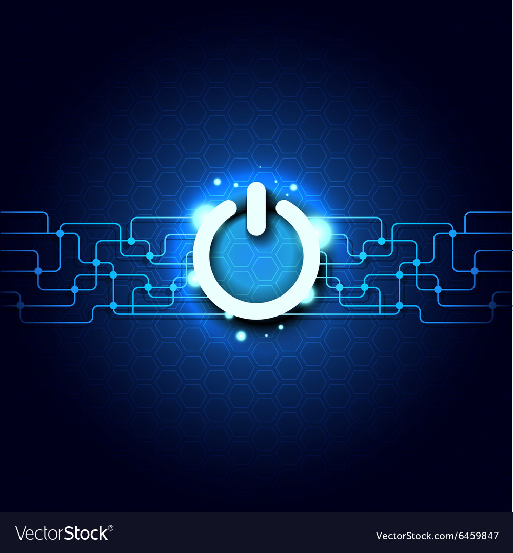 Power electrical button Royalty Free Vector Image