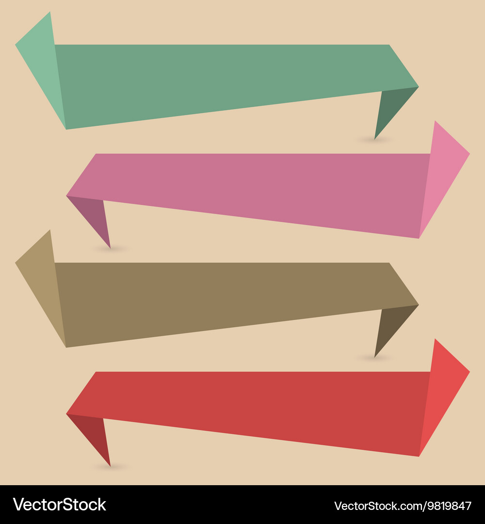 Set of paper banners Royalty Free Vector Image