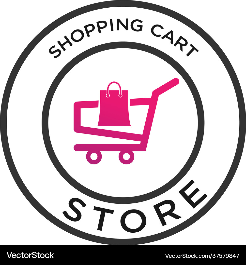 Shopping cart logo design Royalty Free Vector Image