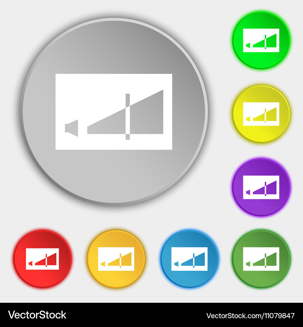 Volume adjustment icon sign symbol on eight flat Vector Image