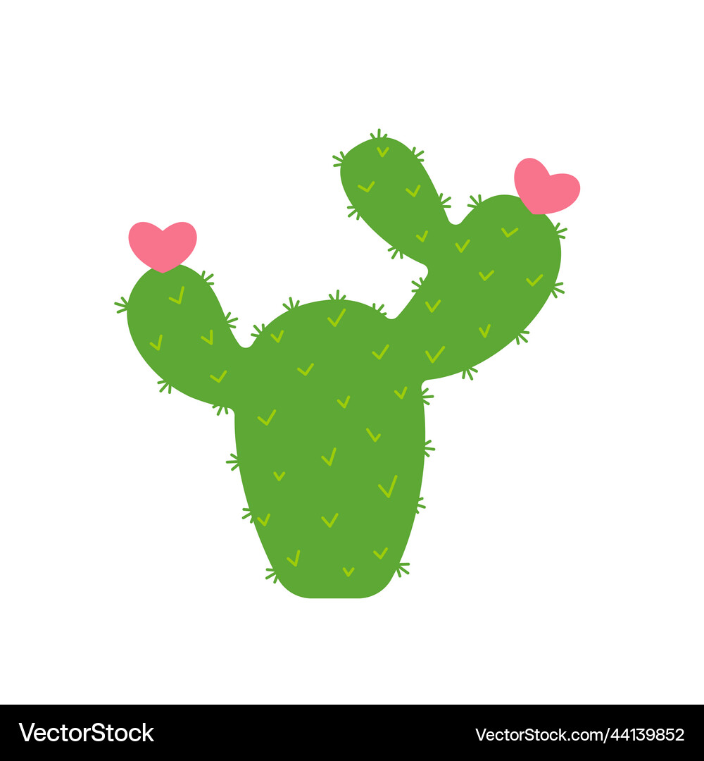 Cactus shaped plants that flower in the shape Vector Image