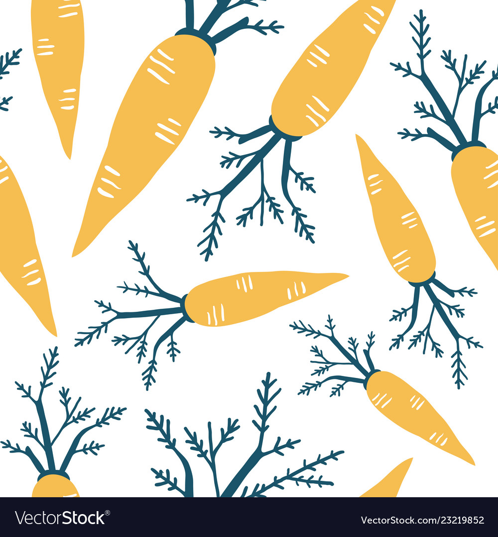 Carrot seamless pattern Royalty Free Vector Image