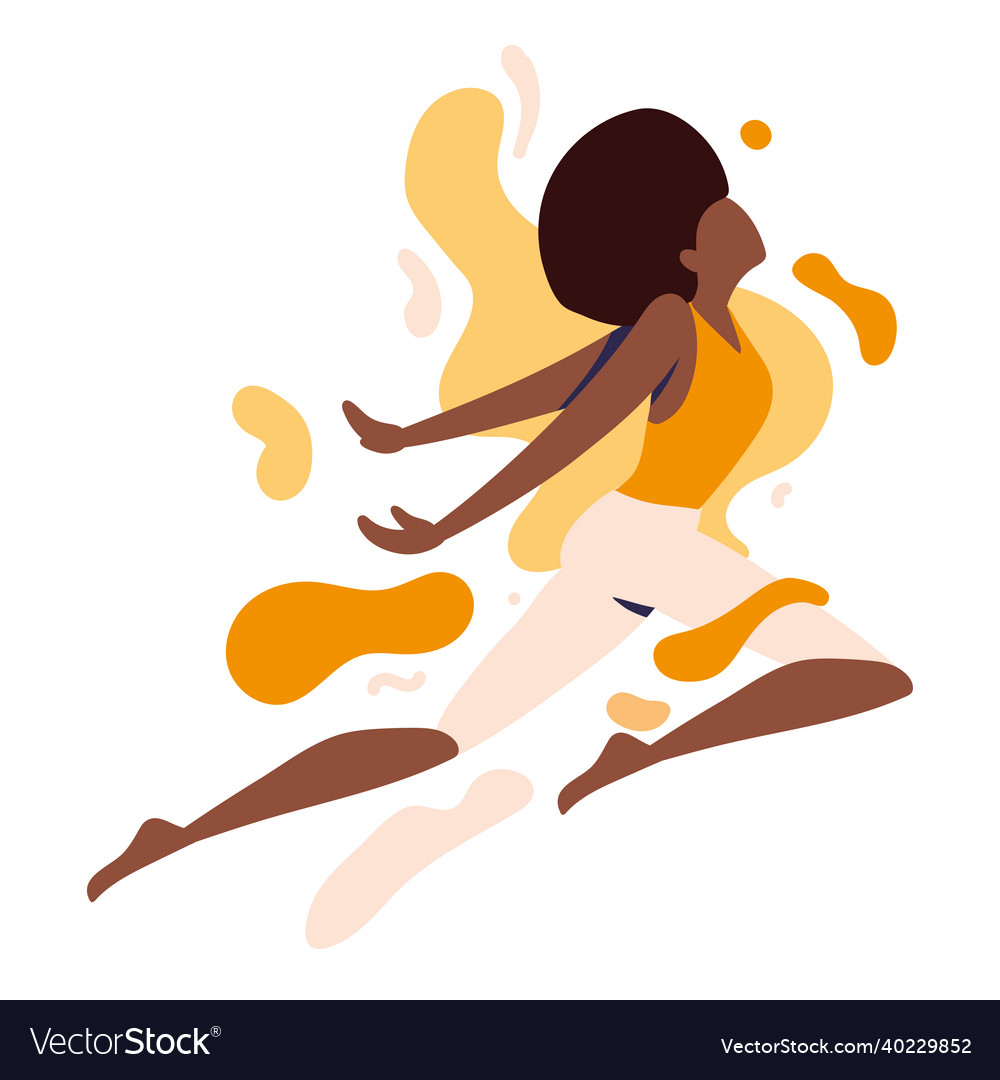 Celebrating freedom woman Royalty Free Vector Image Celebrating freedom woman Royalty Free Vector Image