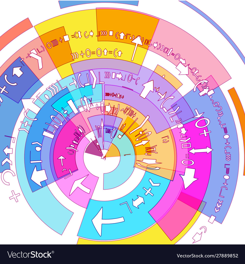 Colored circle Royalty Free Vector Image - VectorStock