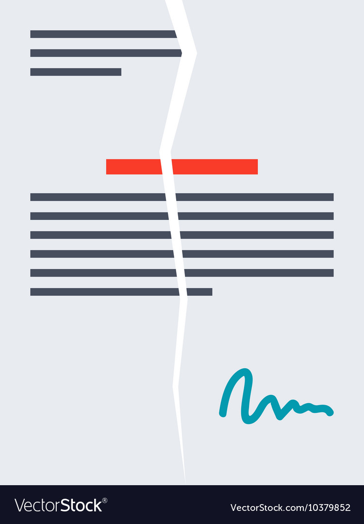 Contract termination Royalty Free Vector Image