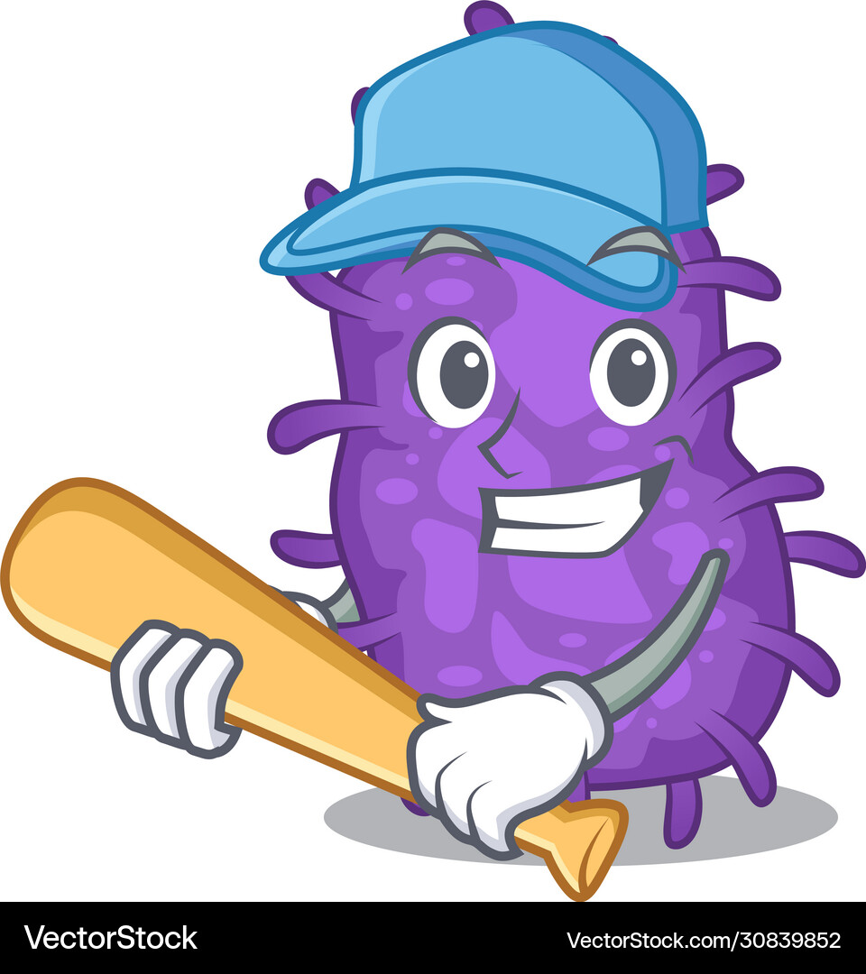 Picture bacteria bacilli cartoon character Vector Image