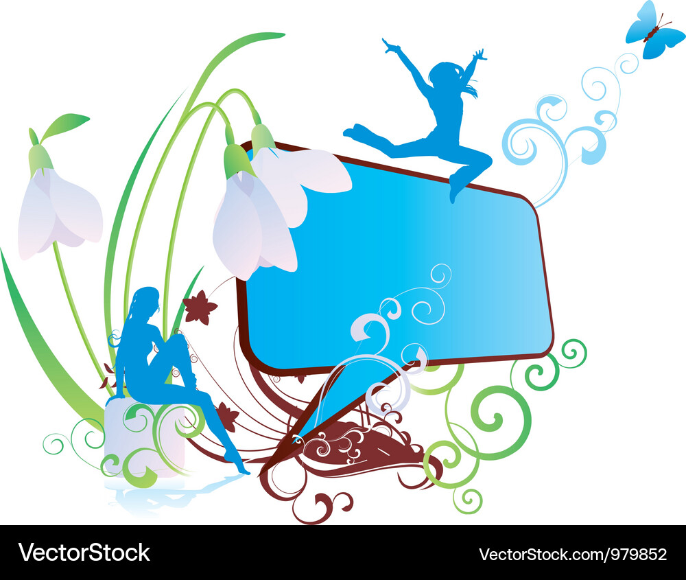 Spring dance converted Royalty Free Vector Image