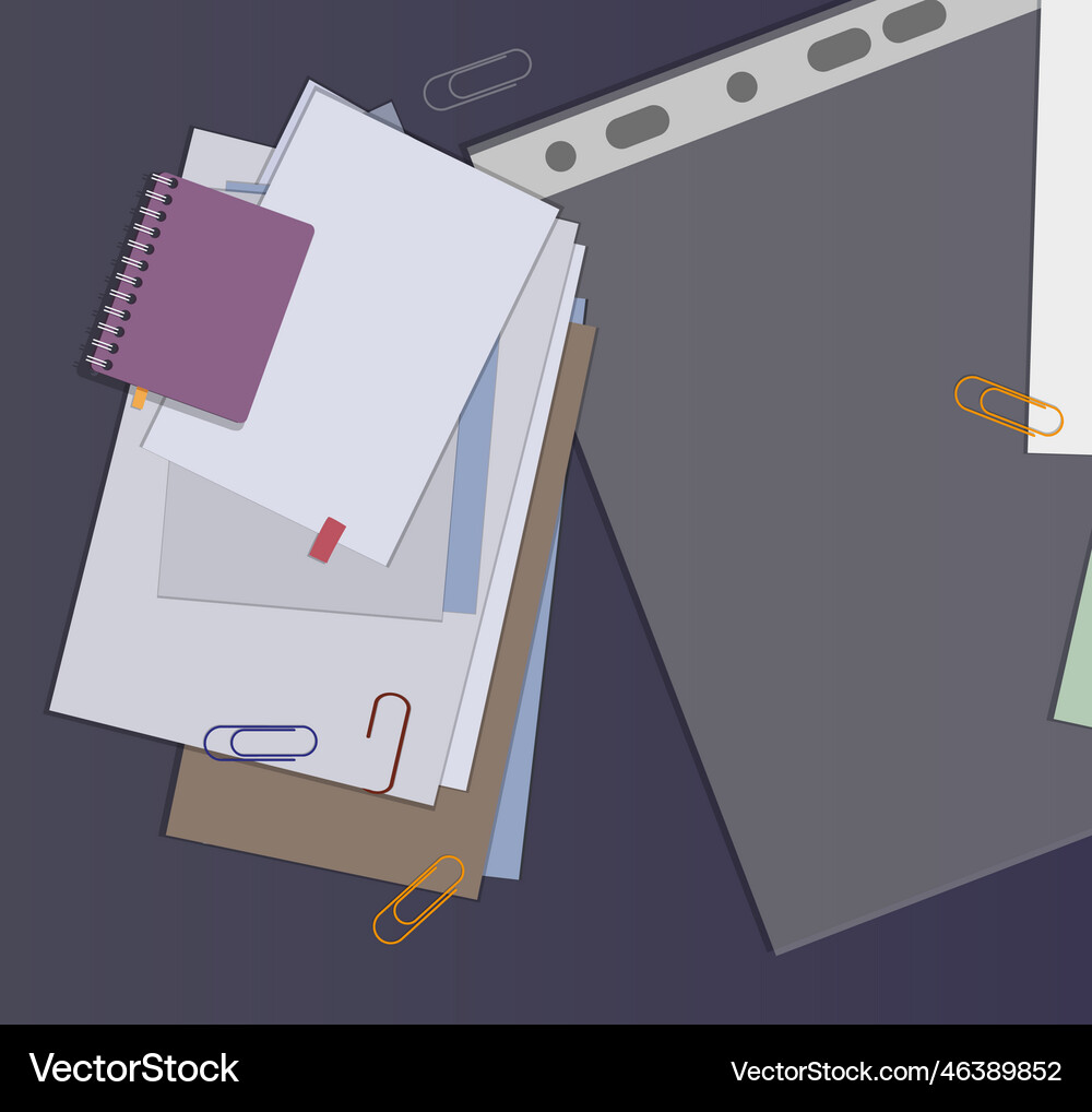 Still life with stationery on the table Royalty Free Vector