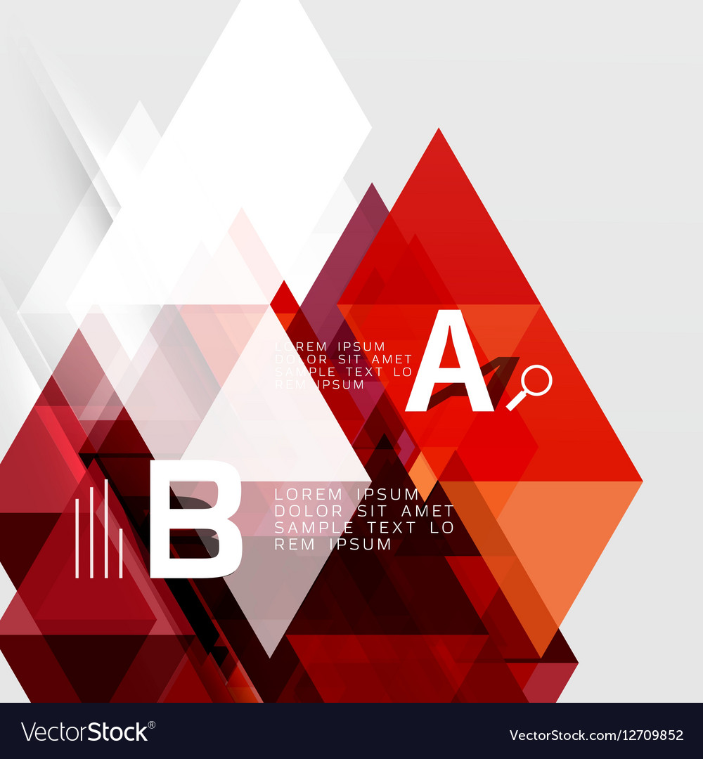 Transparent overlapping triangles Royalty Free Vector Image