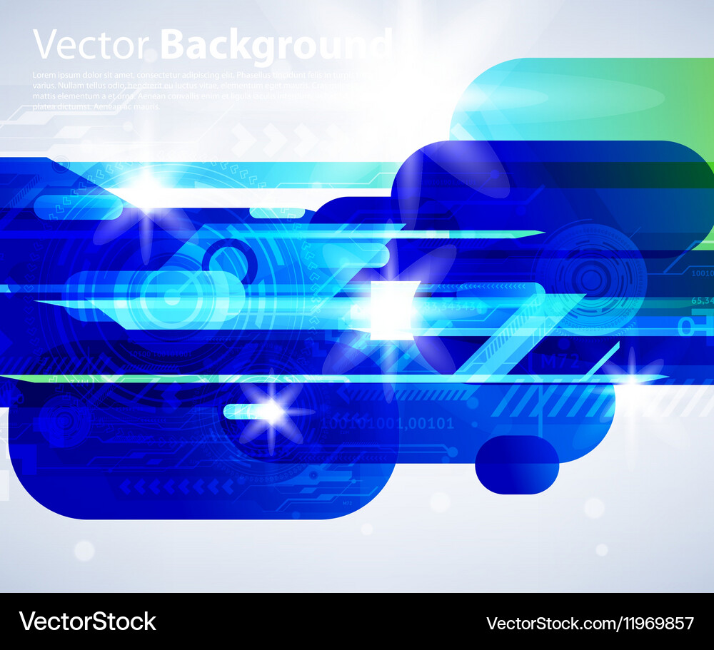 Blue techno background Royalty Free Vector Image