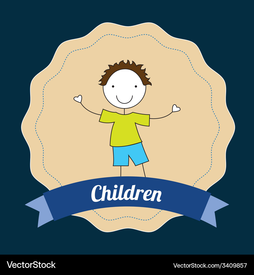 Children design Royalty Free Vector Image - VectorStock