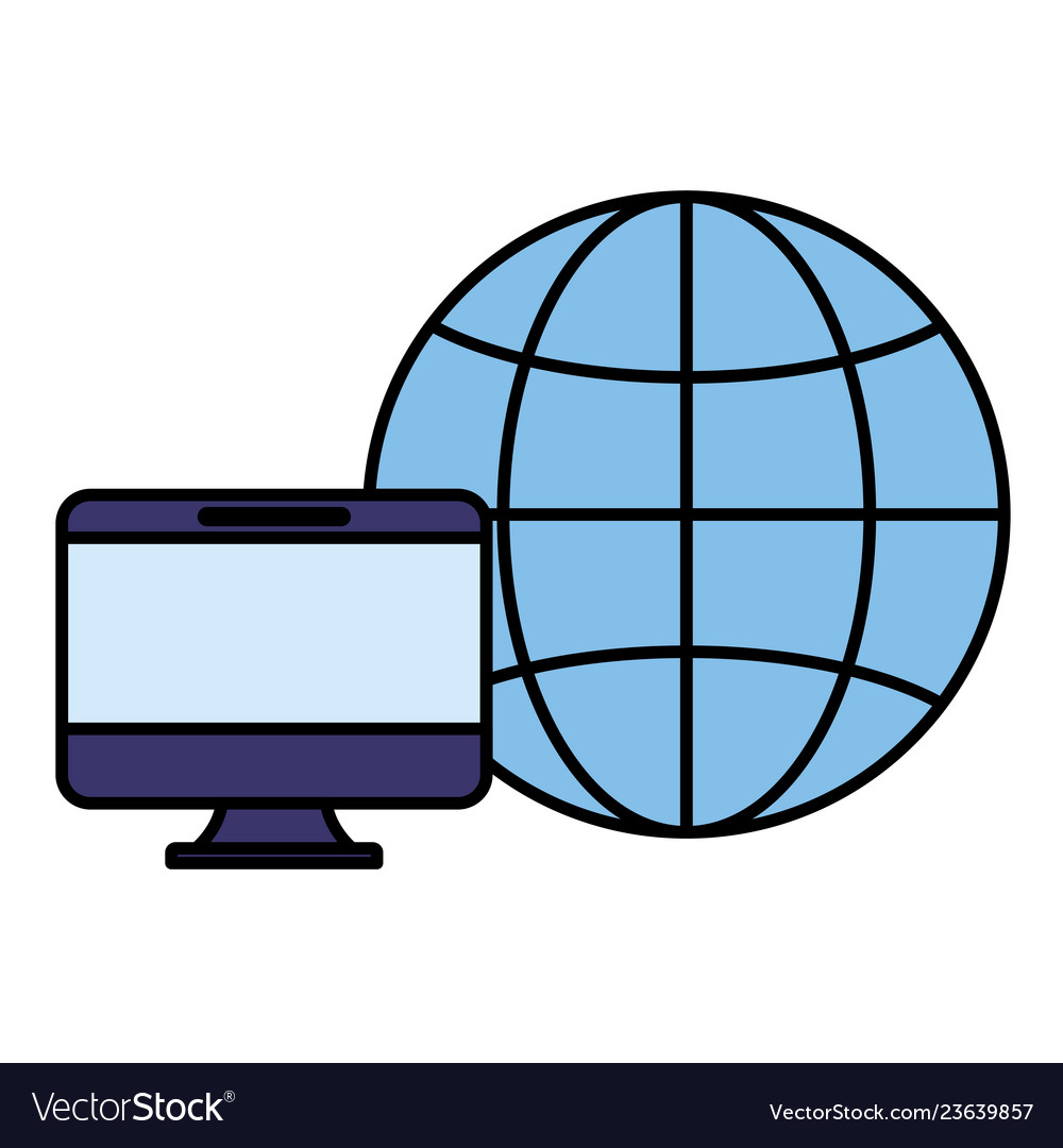 Computer device design Royalty Free Vector Image