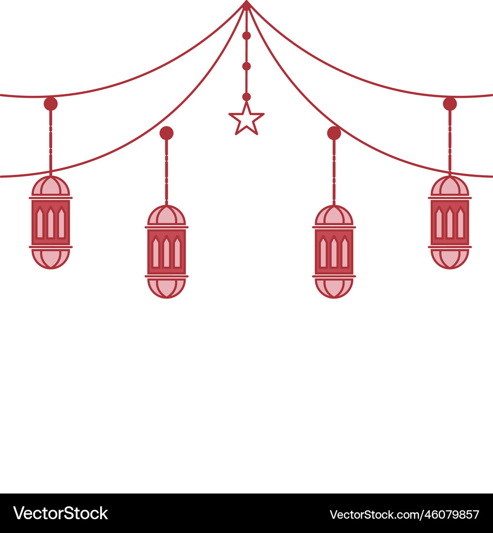 Lentera islamic ornament Royalty Free Vector Image